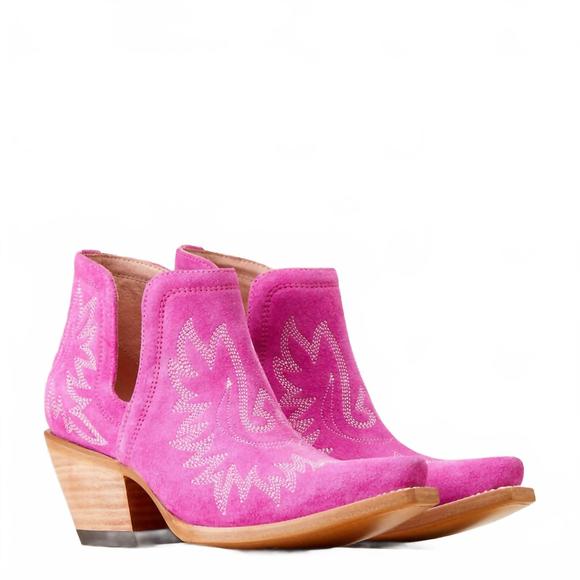 Ariat | Shoes | New Ariat Womens Western Dixon Boot In Haute Pink Suede ...